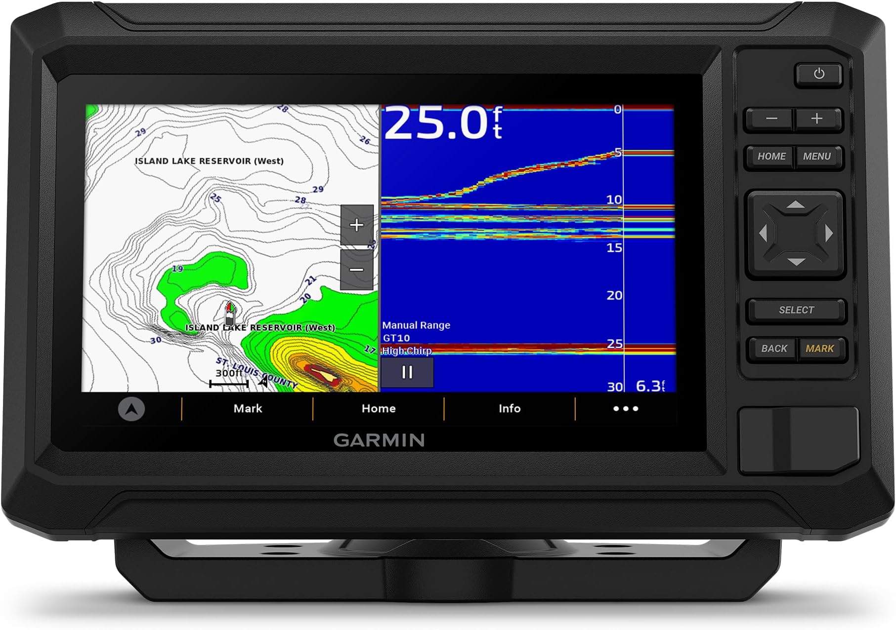 Amazon.com: Garmin ECHOMAP UHD2 73sv Ice Fishing Bundle with Garmin ...