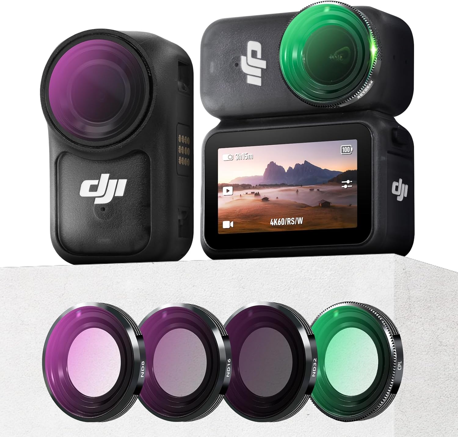 Amazon.com : REYGEAK Lens Filter Set for DJI Osmo Nano,4 Pack CPL ND8 ...