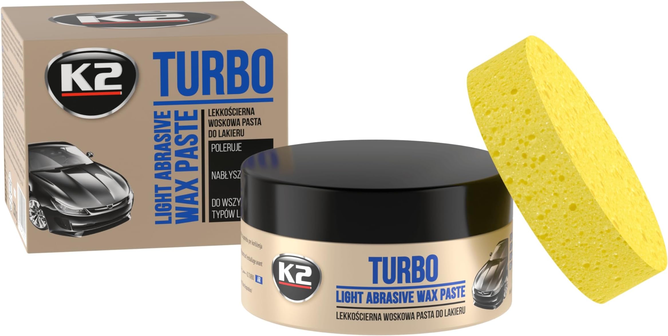 K2 Turbo Tempo Car Polishing Compound with Nano-Tech, restores and gives the paint a deep gloss ...