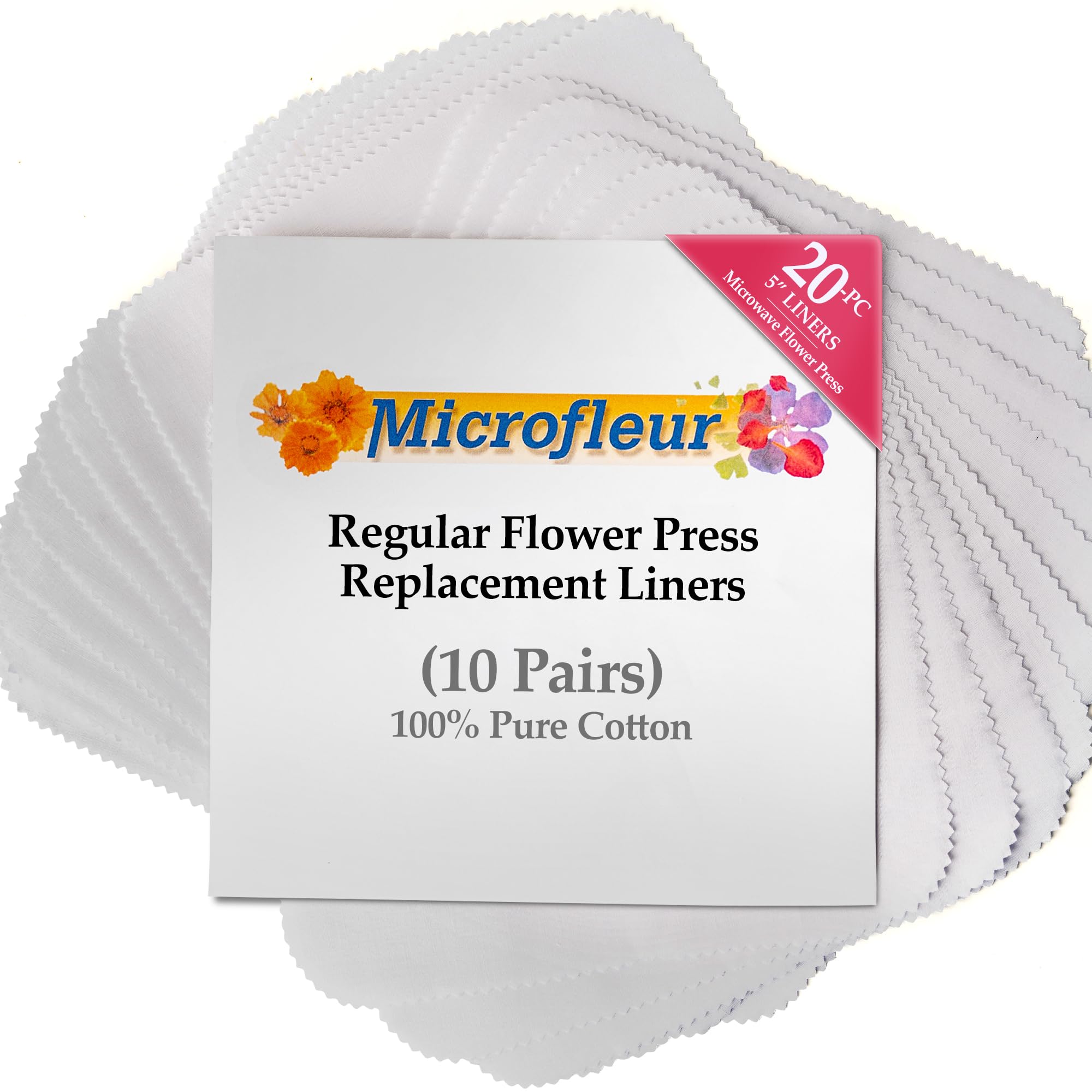 Amazon.com: Microfleur - Regular White Liners for Microwave Flower Press 5" (13 cm), Floral Art ...