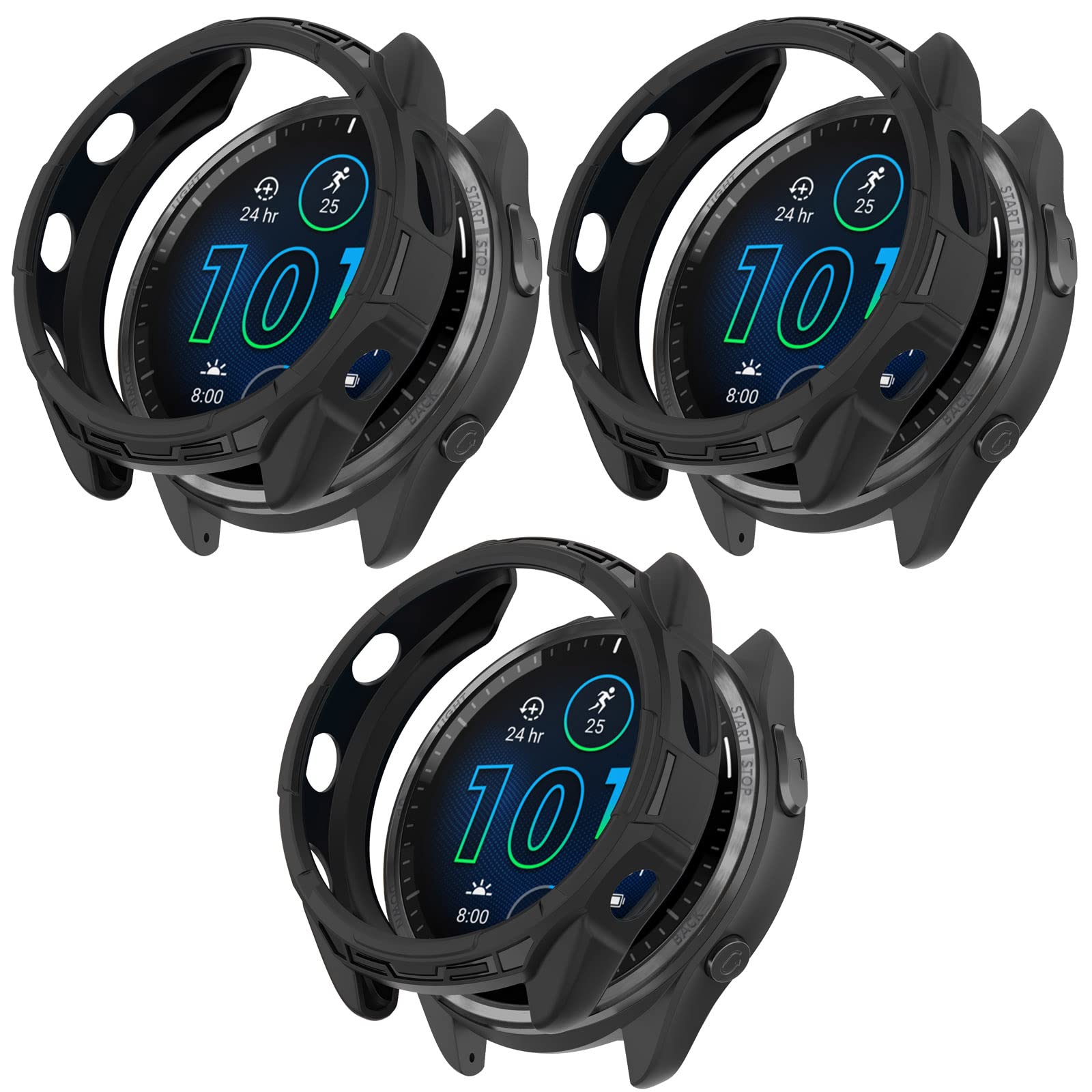 Amazon.com: FitTurn Case Compatible with Garmin Forerunner 965 Smart Watch- Replacement Rugged ...