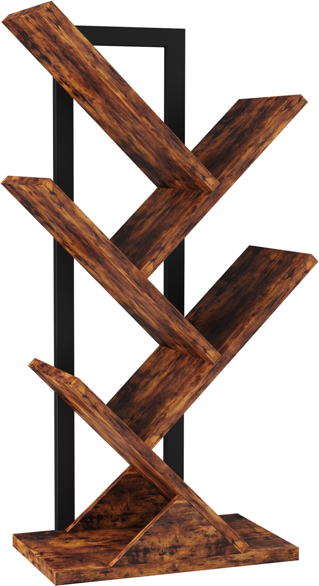 Amazon.com: Yusong Tree Bookshelf, 5-Tier Small Bookcase with Metal ...
