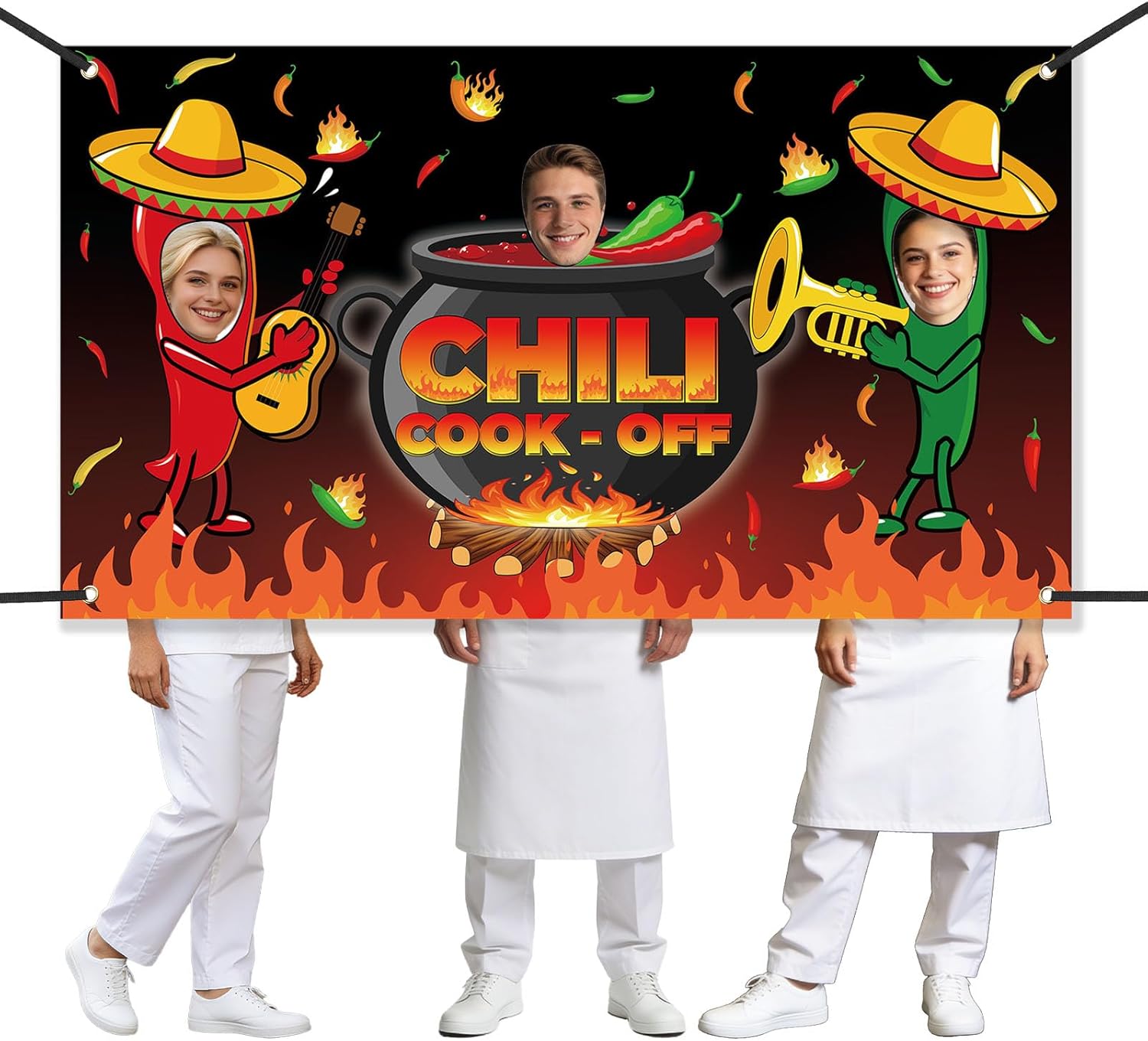 Amazon.com: Chili Cook Off Decorations Chili Cookoff Banner Backdrop ...