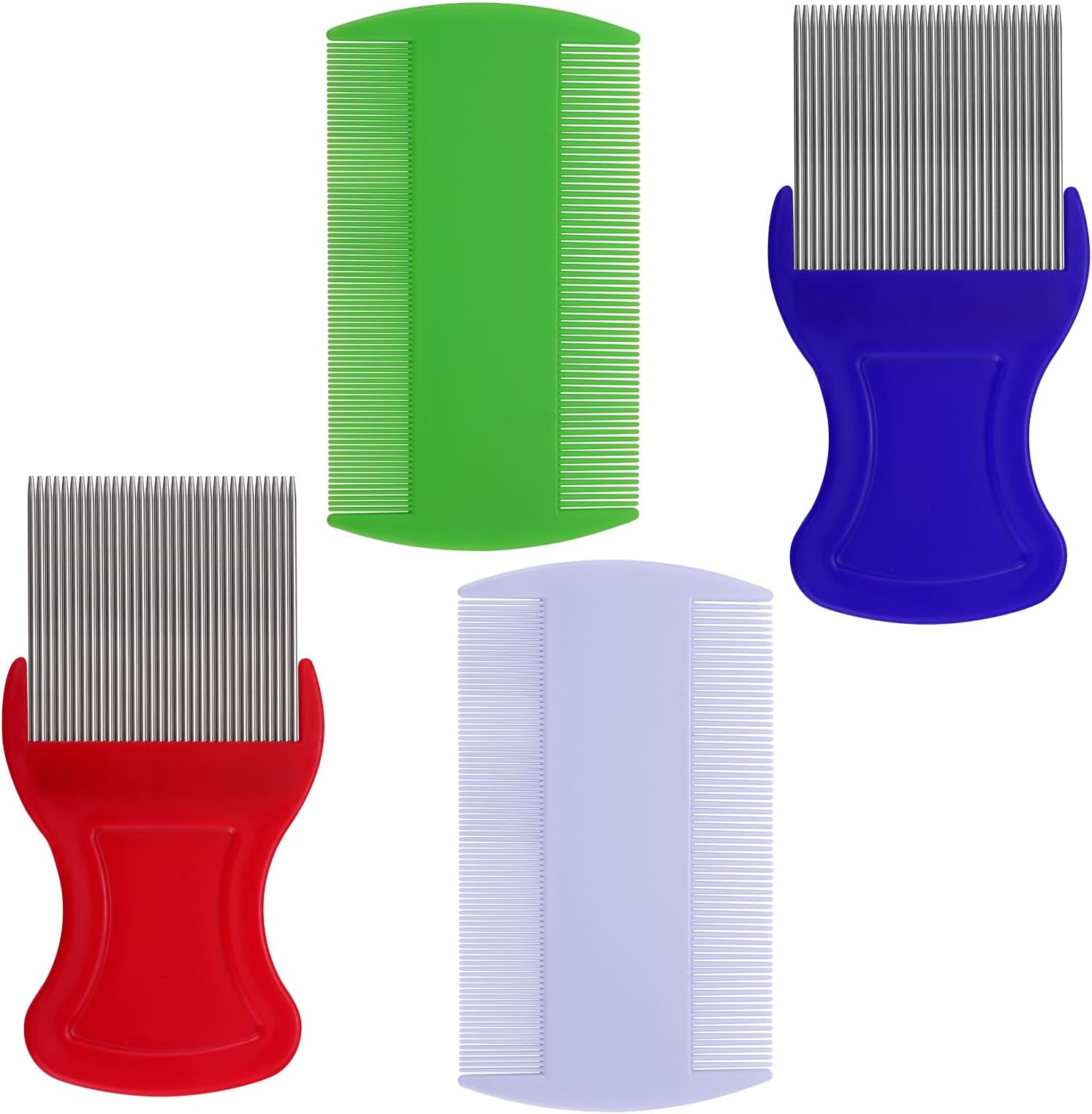 Amazon.com : 4 Pcs Head Hair Comb, 2 Pieces Lice Combs Double Sided，2 ...