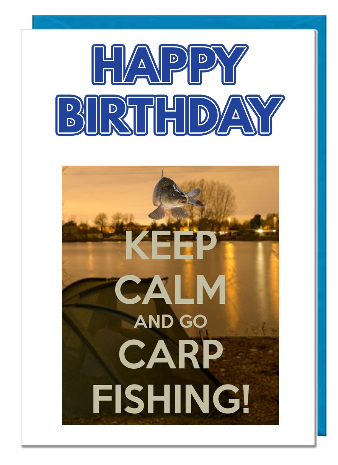 AK Giftshop Carp Fishing Themed Birthday Card - Dad - Husband - Brother ...