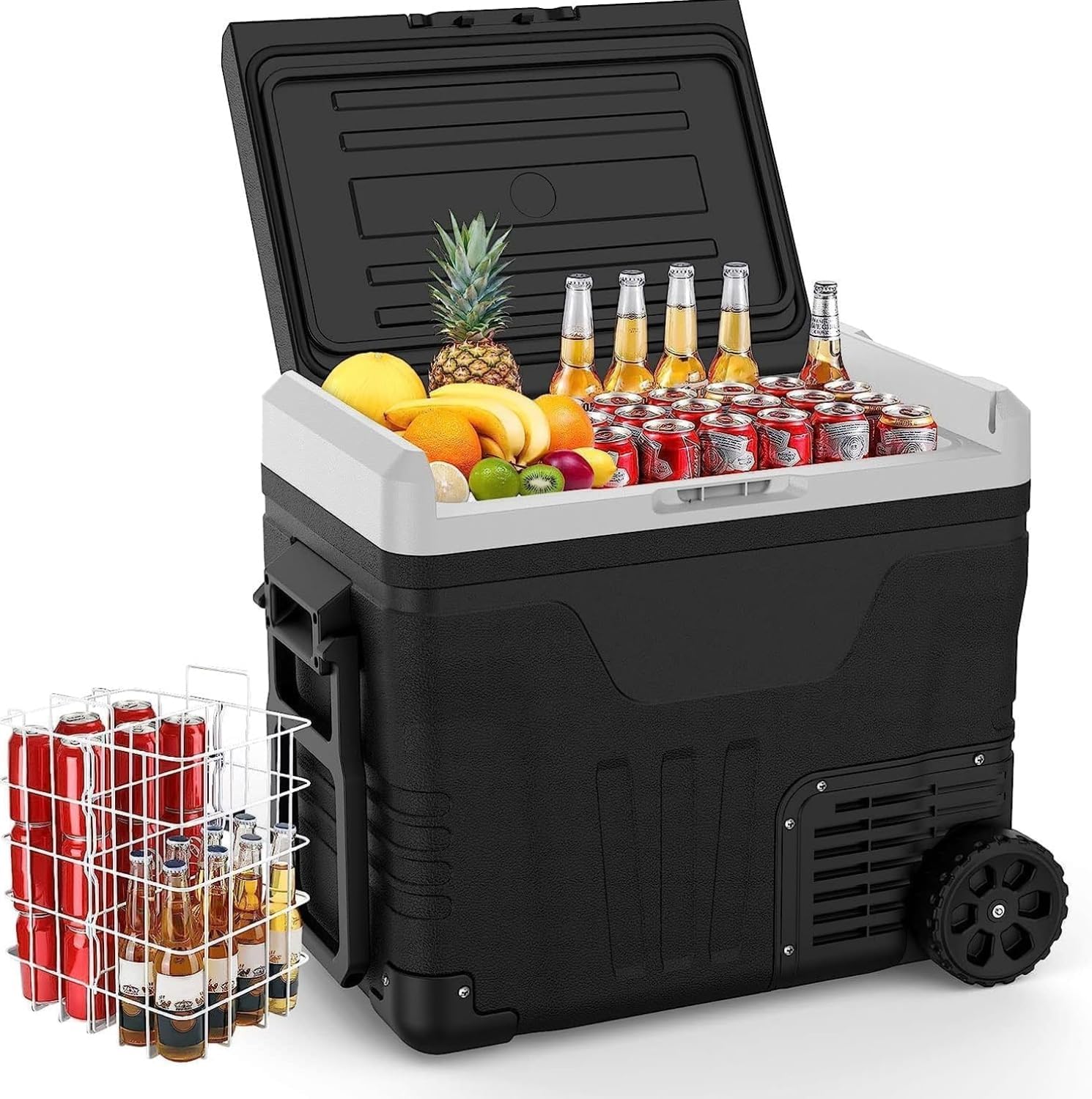 Amazon.com: Acekool 12V Car Refrigerator, 53-Quart/50L Portable ...