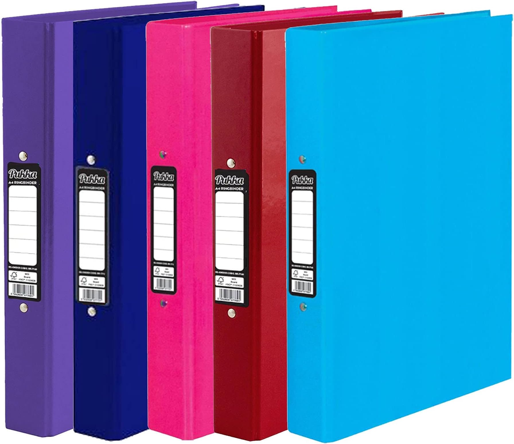 Oxford 2 O-Ring Binder A4, Red/Green/Blue, Pack of 3 Folders : Amazon ...