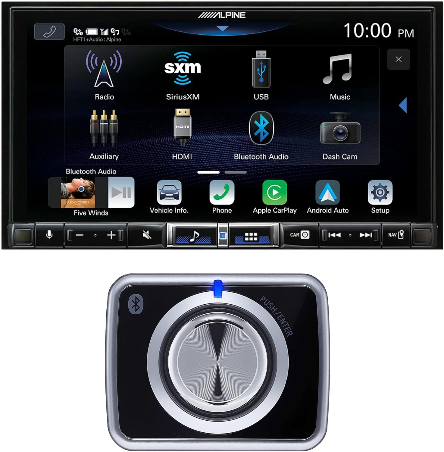 Buy Alpine iLX-507 7 CarPlay/Android Auto Hi-Res Receiver with RUX-H02 ...