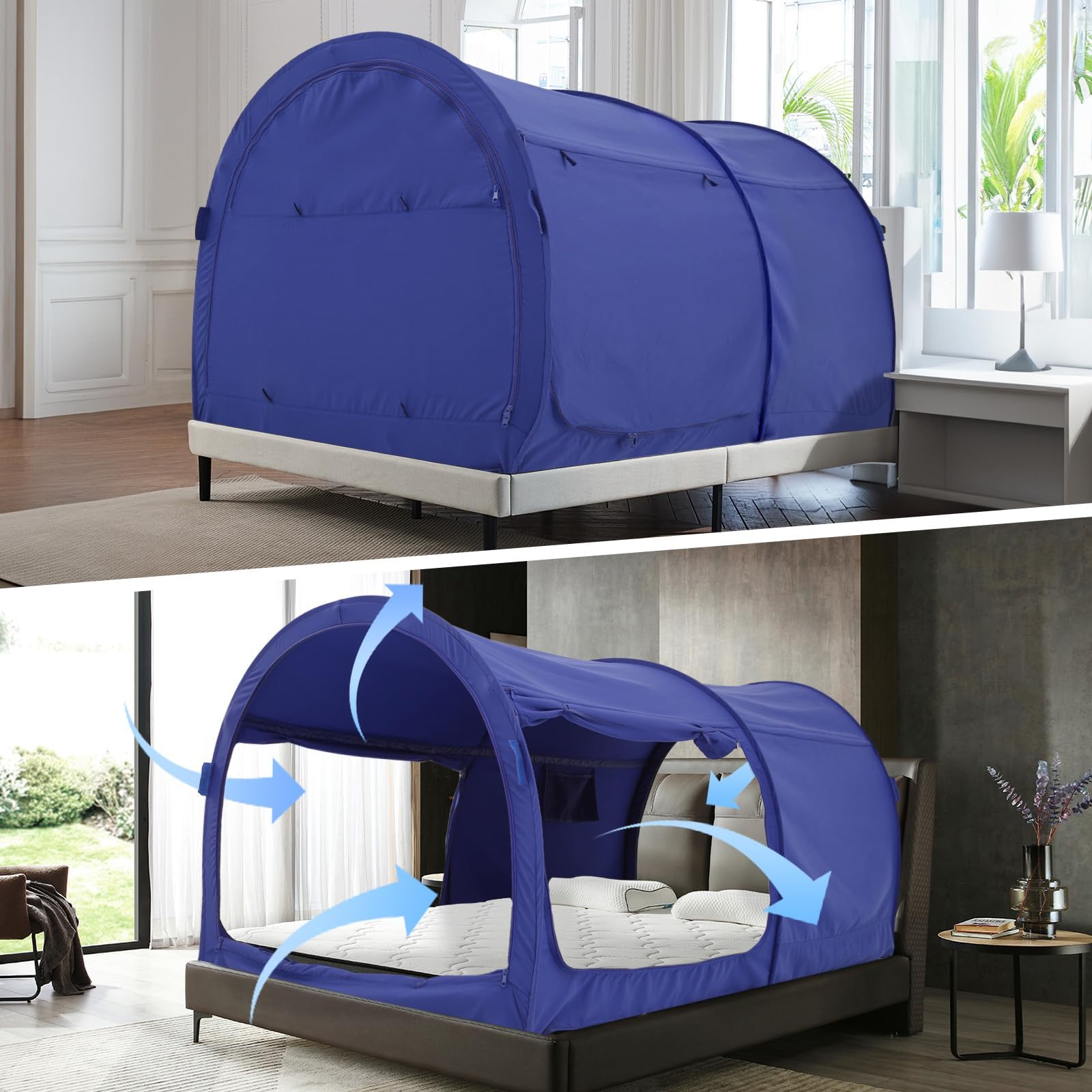 Amazon.com: Temaowz Bed Tent Twin - Privacy Tent for Bunk Bed, Portable ...