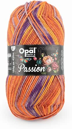 Amazon | 毛糸 ソックヤーン Opal オパール Passion（パッション） 6ply（6本撚り） ウール混 11374.熱意 | 毛糸 通販