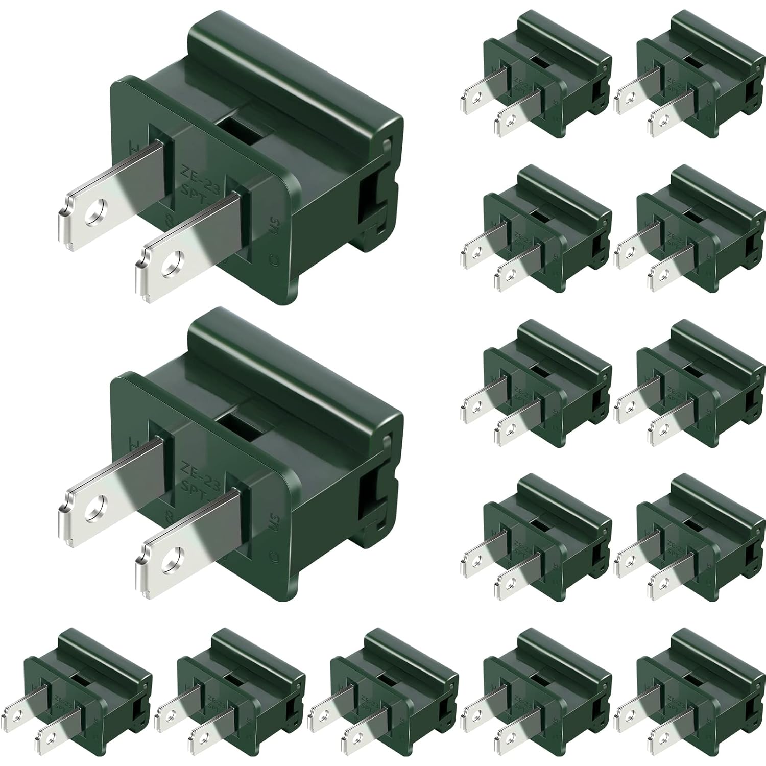 Frienda 15 Pcs SPT-2 Christmas Light Slip Plug Vampire Green Slide ...