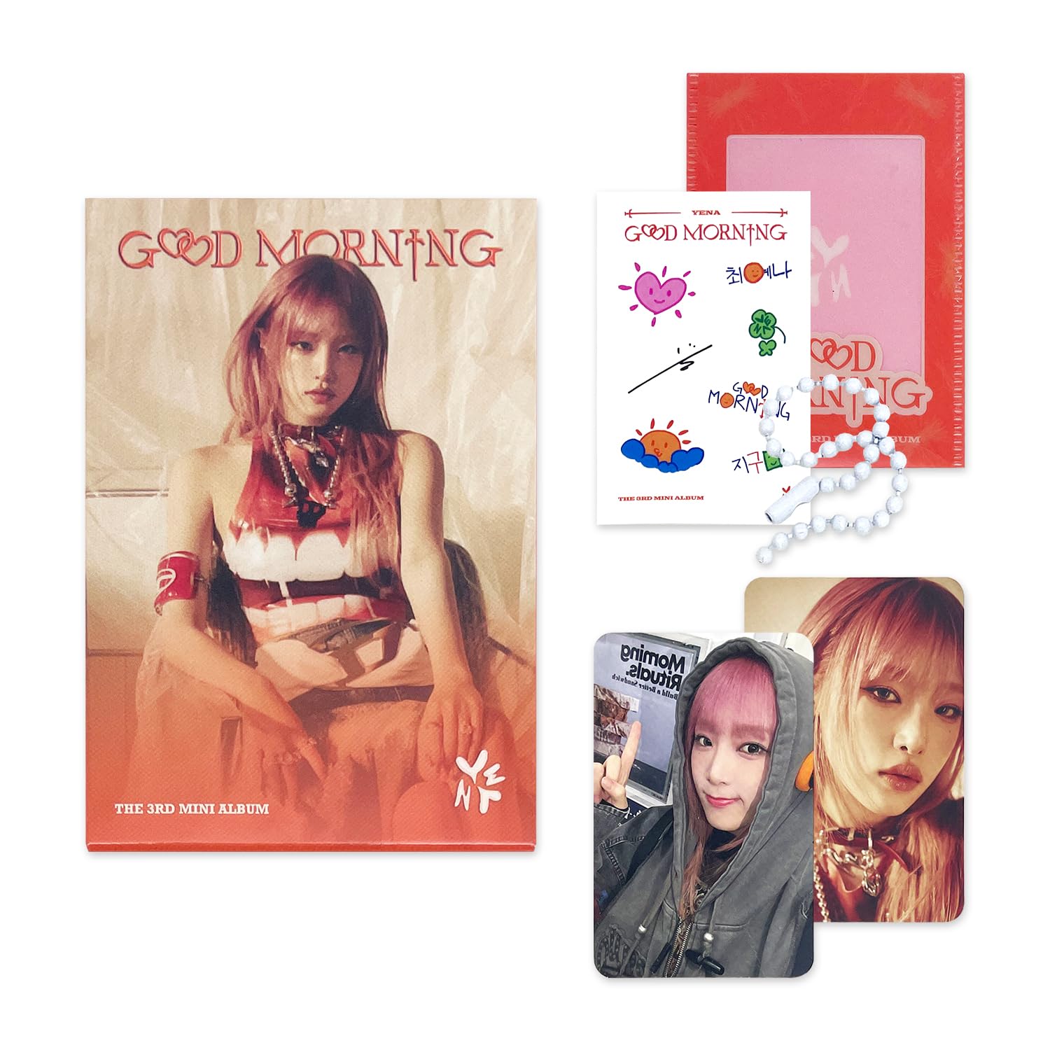 Amazon.com: YUEHUA Ent. YENA - 3rd Mini Album [Good Morning] (PLVE ...
