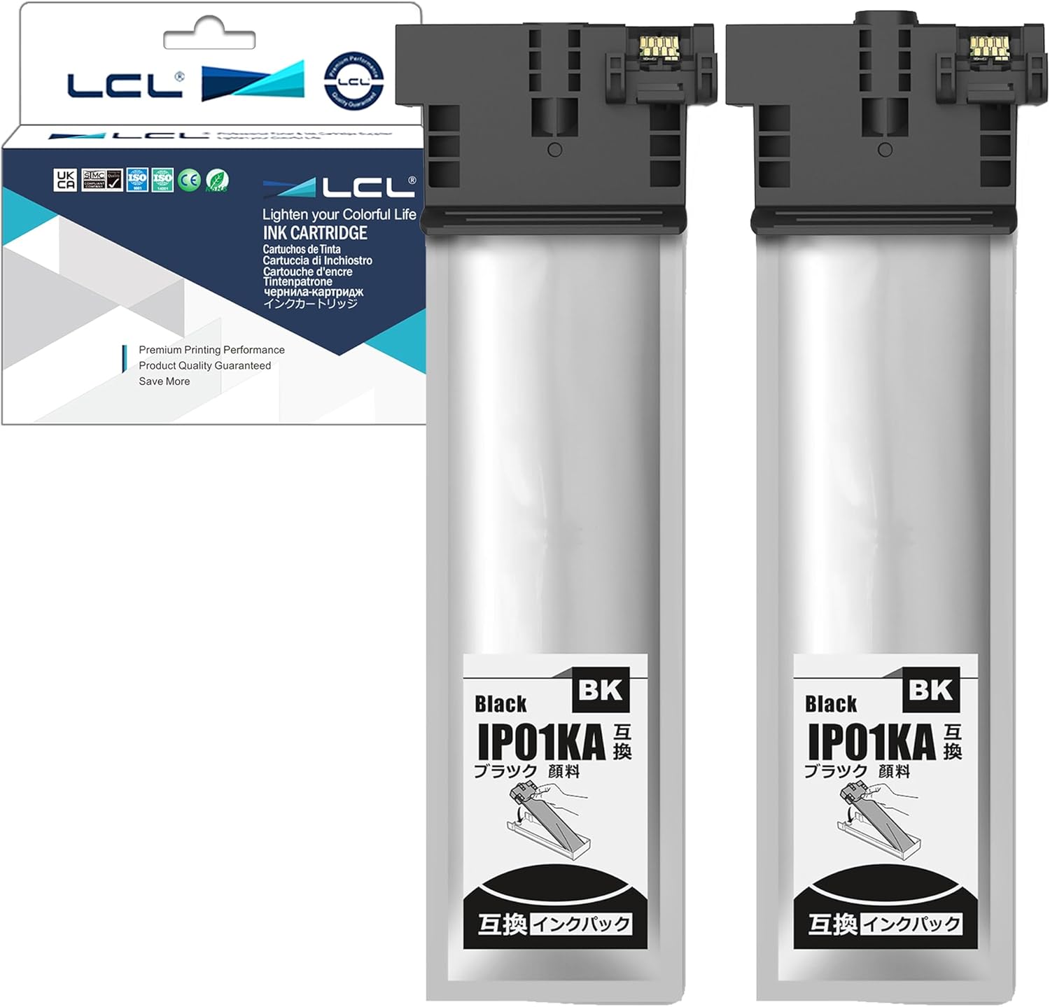 Amazon.co.jp: LCL エプソン用 IP01 IP01A IP01KA 顔料 互換インクカートリッジ （2パック ブラック） 対応機種:PX-S884 PX-M884F PX ...