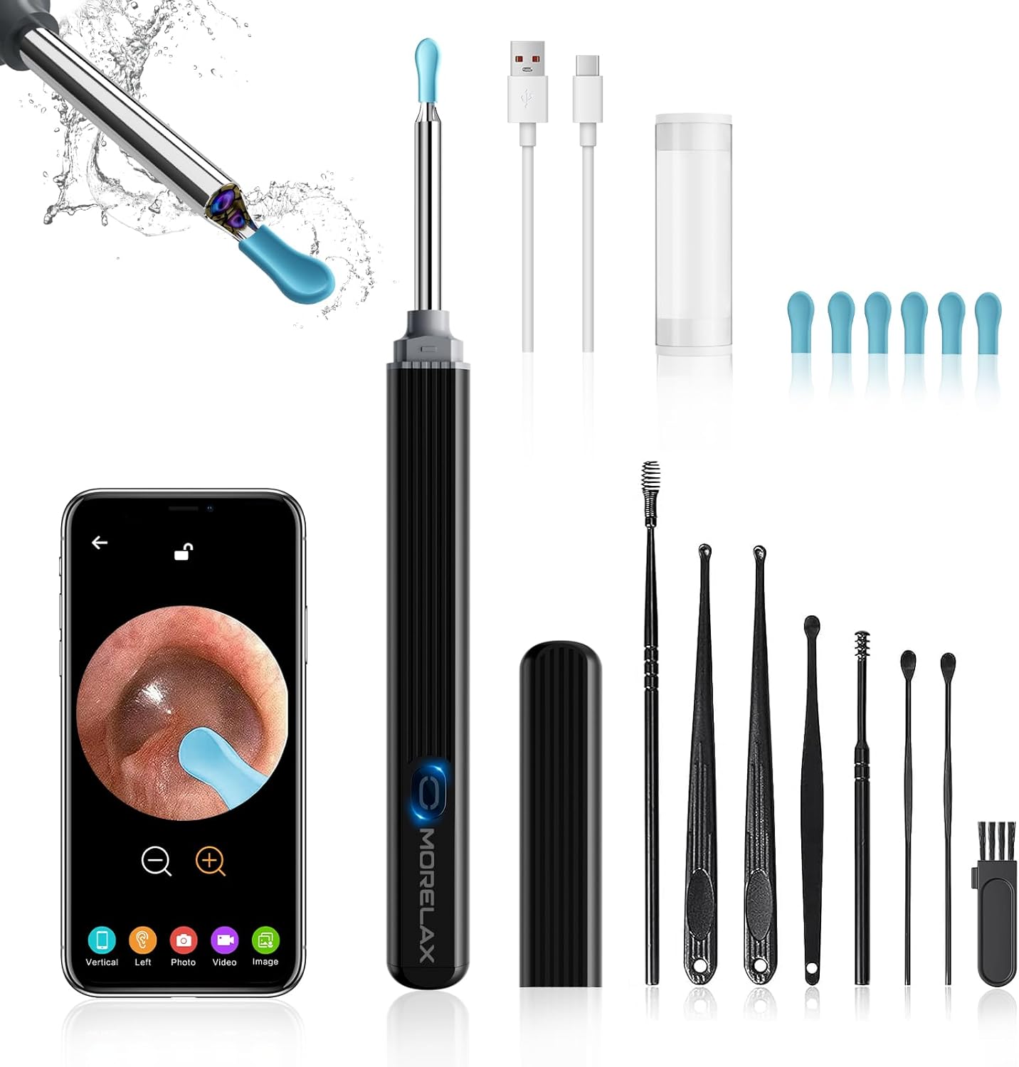 Amazon.com: Ear Wax Cleaner with Camera, Earwax Removal, Earwax Removal Tool, with 8 Ears ...