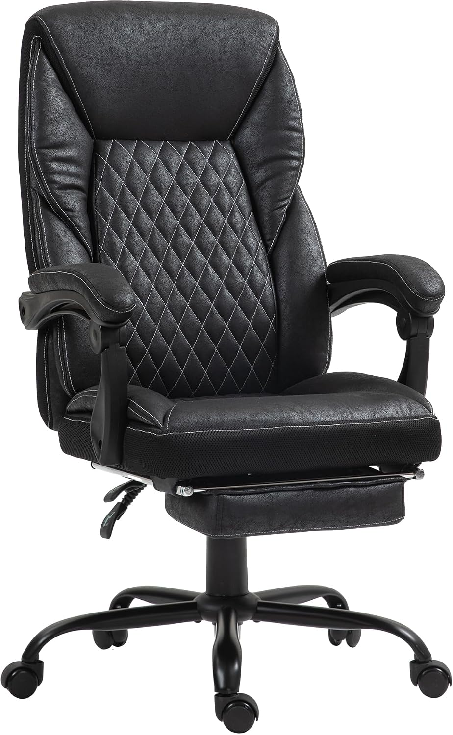 Amazon.com: HOMCOM Executive Office Chair with Foot Rest, Ergonomic ...