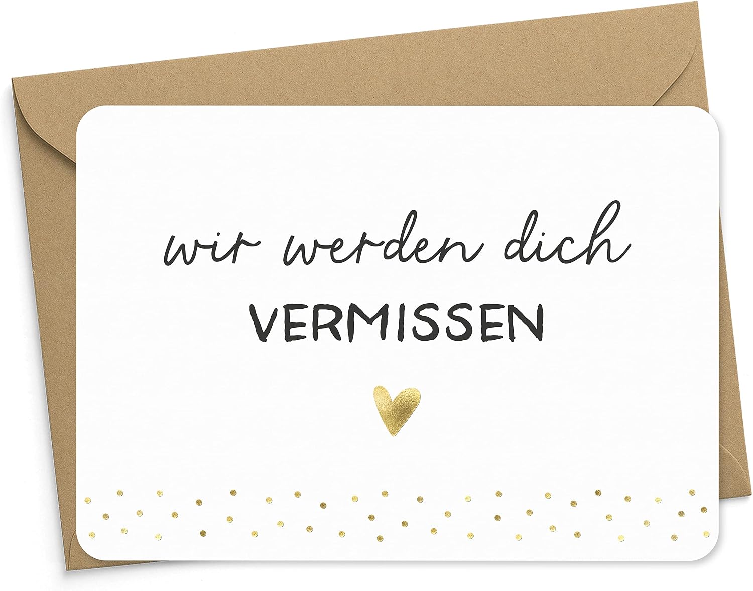 KuschelICH wir werden dich VERMISSEN Karte DIN A6 mit Briefumschlag ...