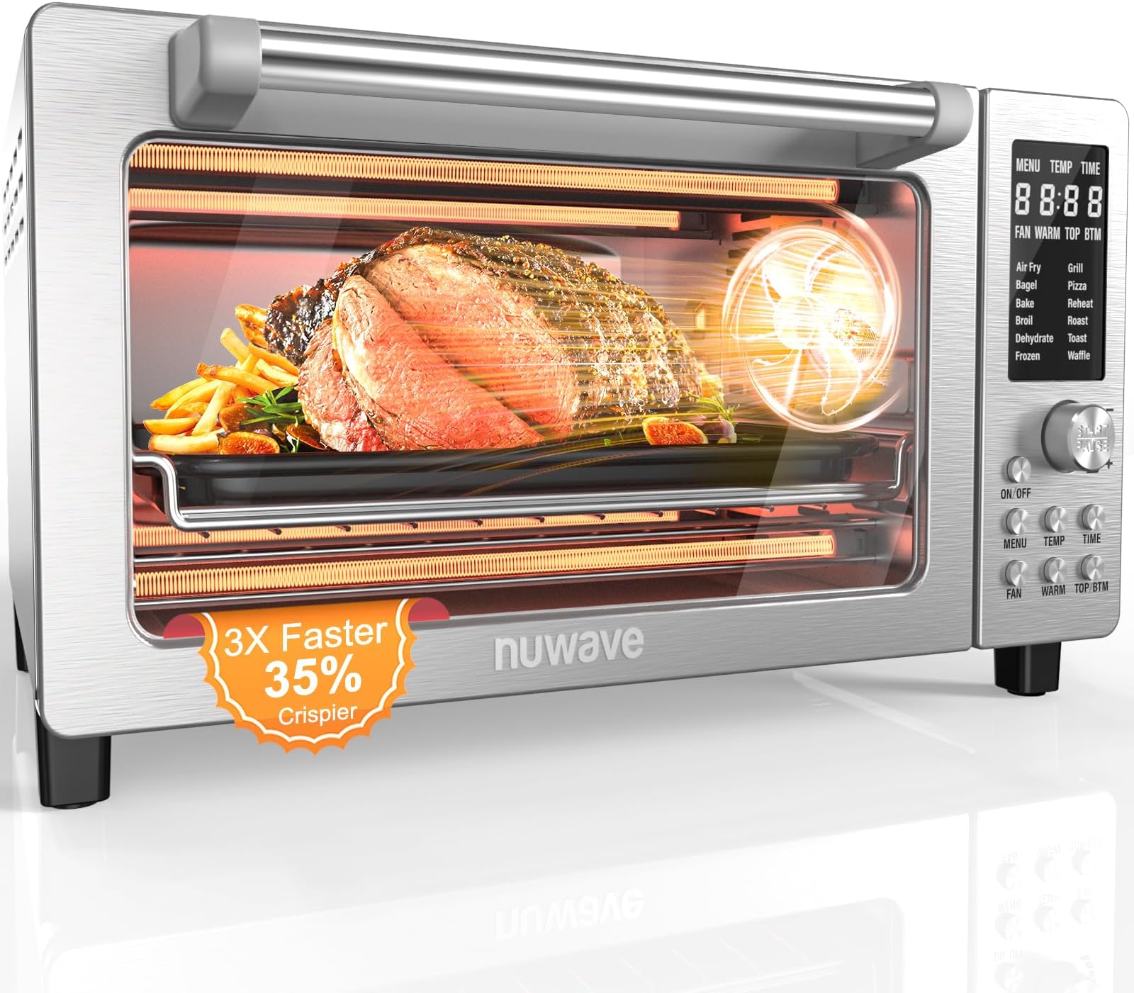 Amazon.com: Oster Compact Countertop Oven With Air Fryer, Stainless ...