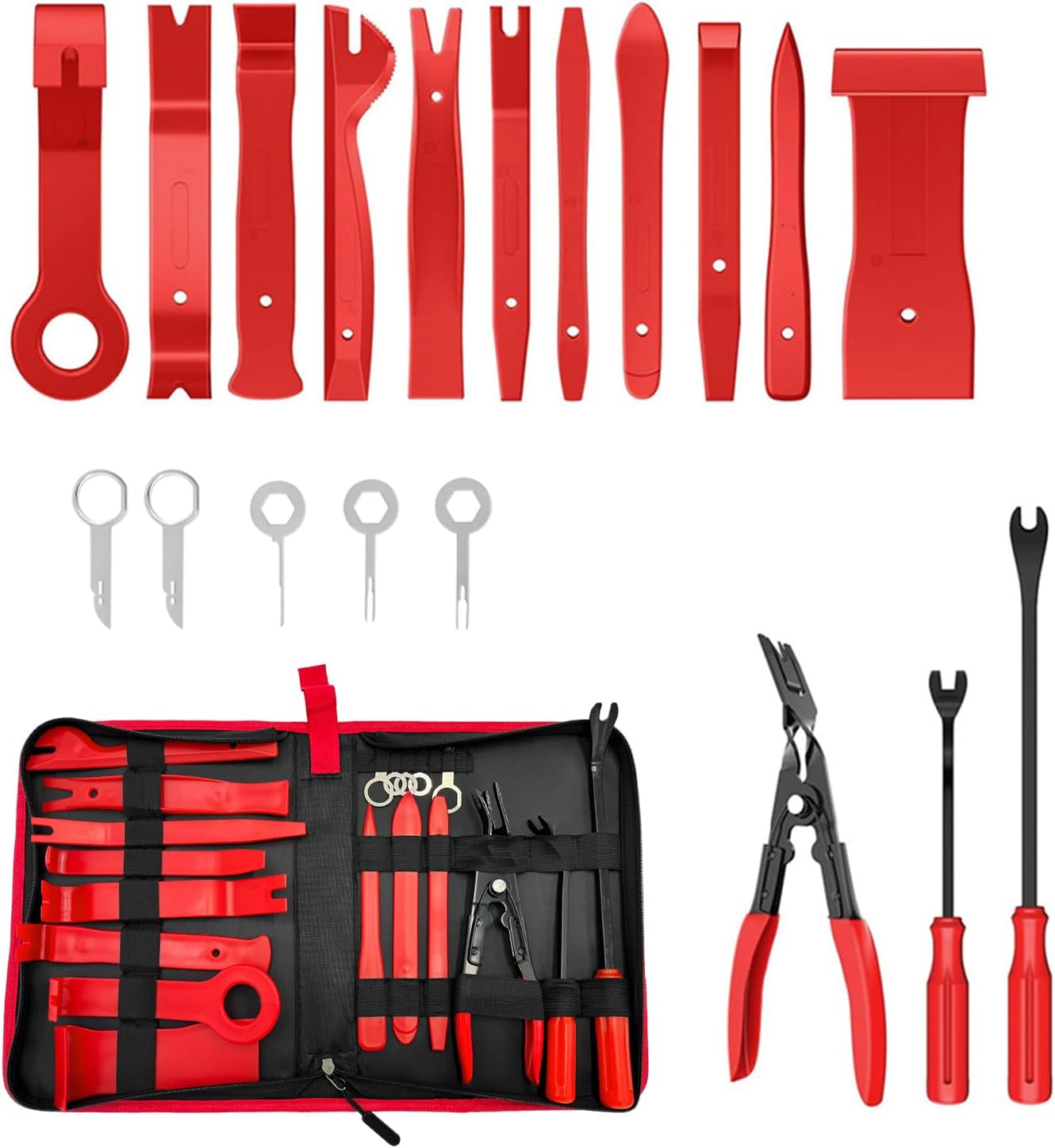 Amazon.com: Sun Walker 19 PCS Trim Removal Tool Set, Plastic Upholstery ...