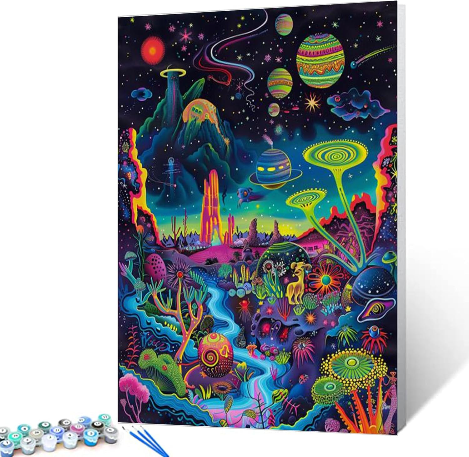 Amazon.com: Tucocoo Fantasy Planet Alien Paint by Numbers for Adults ...