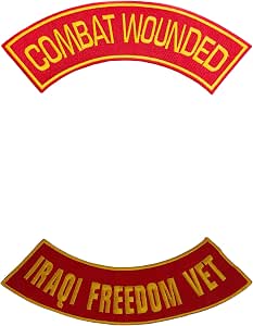 Amazon.com: DealzCT Combat Wounded Iraqi Freedom Vet 2 Patches Set Sew ...