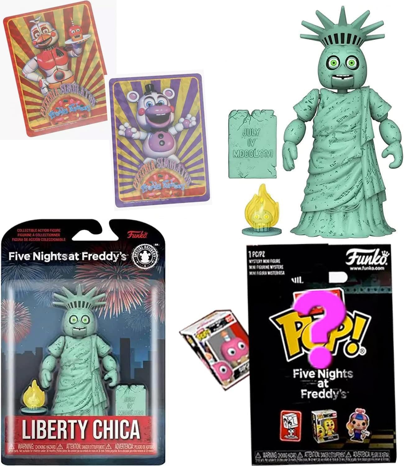 Amazon.com: Liberty Party Five Nights at Freddy's Pop Figure Chica ...