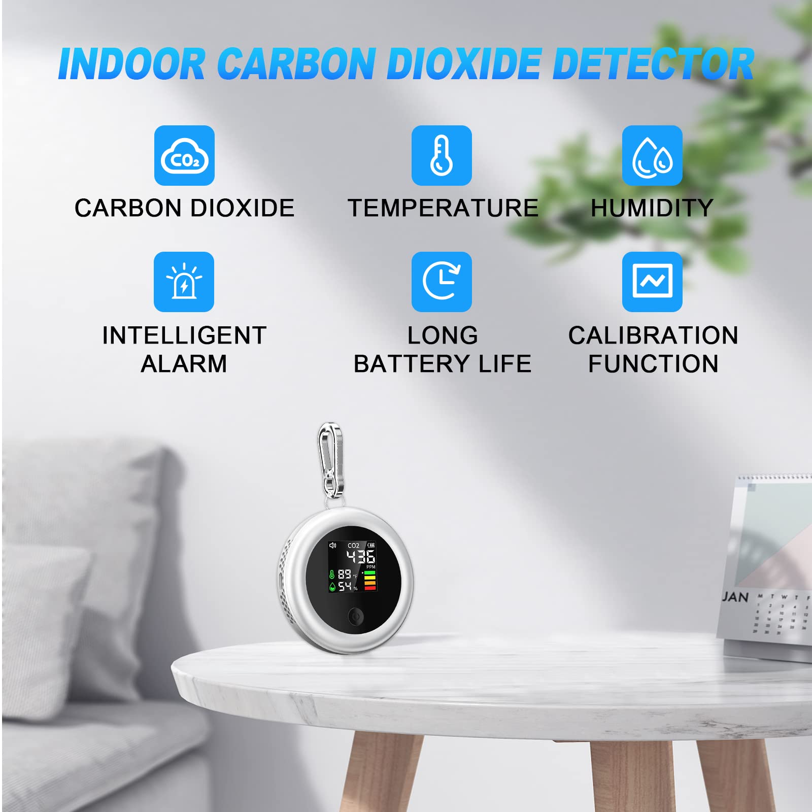 Snapklik.com : Mini CO2 Tester W/s Temperature And Humidity Measurement ...