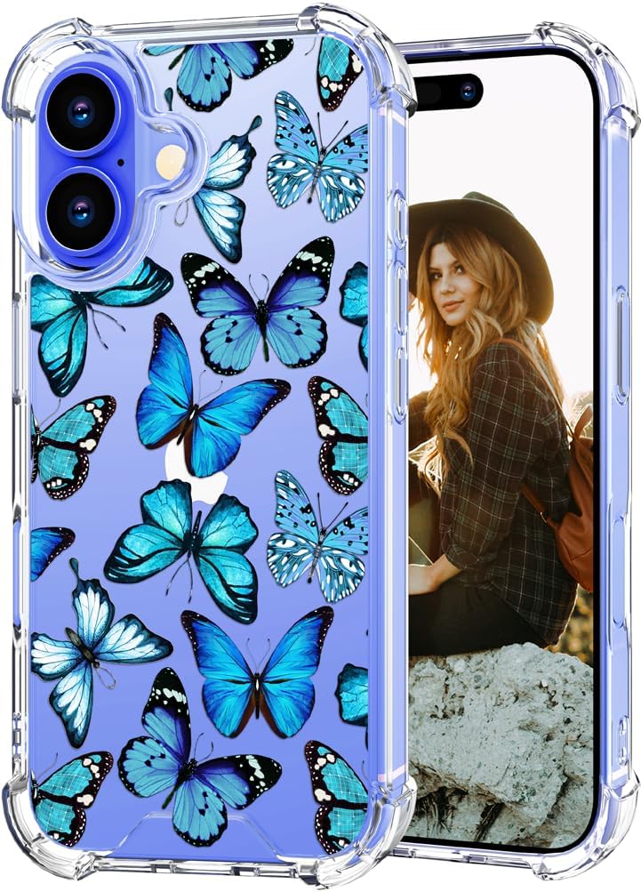 Amazon.com: Hungo Compatible with iPhone 16 Case for Women Girls Clear ...