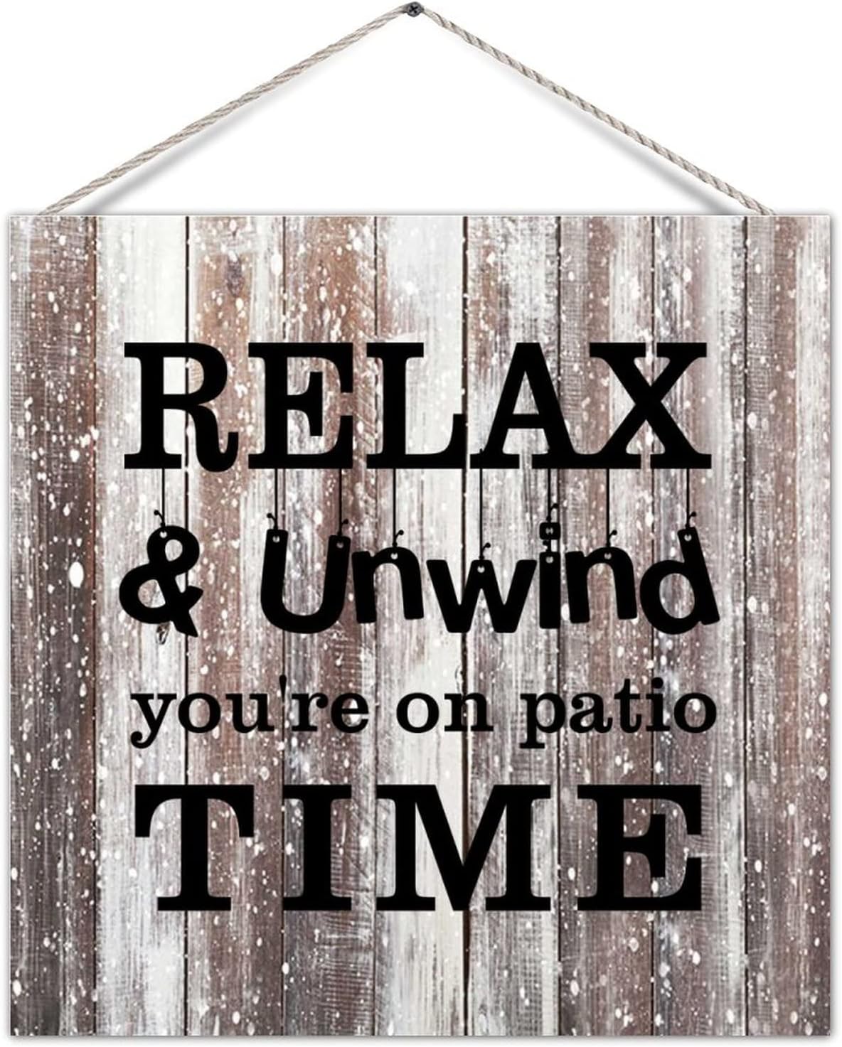 Amazon.com : Shabby Chic Style Wooden Sign Plaque Patio Sign Relax And ...