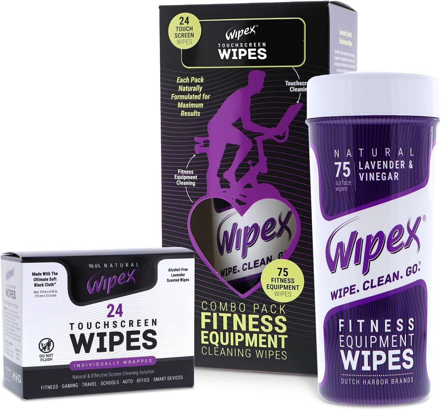 Amazon.com: Wipex Gym Wipes & Screen Wipes for Electronics Combo Pk ...
