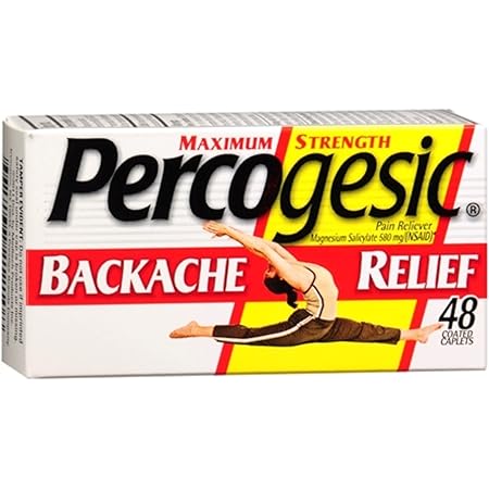 Amazon.com: Percogesic Backache Pain Relief, Maximum Strength, 48 ct ...