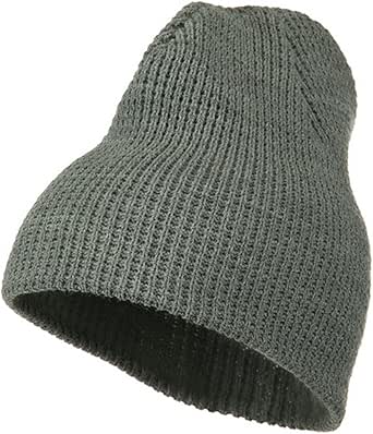Artex Big Stretch Waffle Stitch Short Beanie - Grey at Amazon Men’s ...