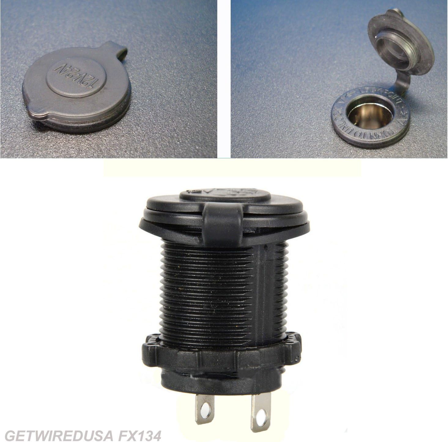 Amazon.com: UNIVERSAL FLUSH MOUNT 12-VOLT CIGARETTE LIGHTER AUX ADD ON ...