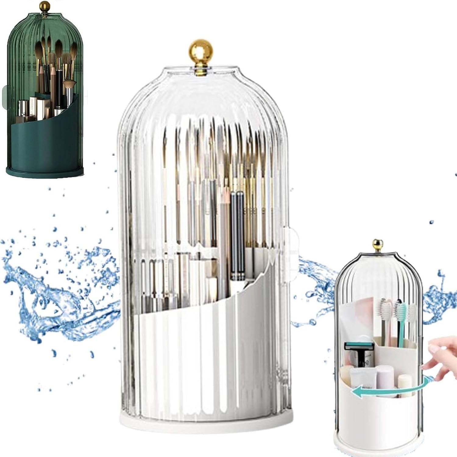 Amazon.com: 2025 Toothbrush Holders with Sliding Lid .Concealed ...