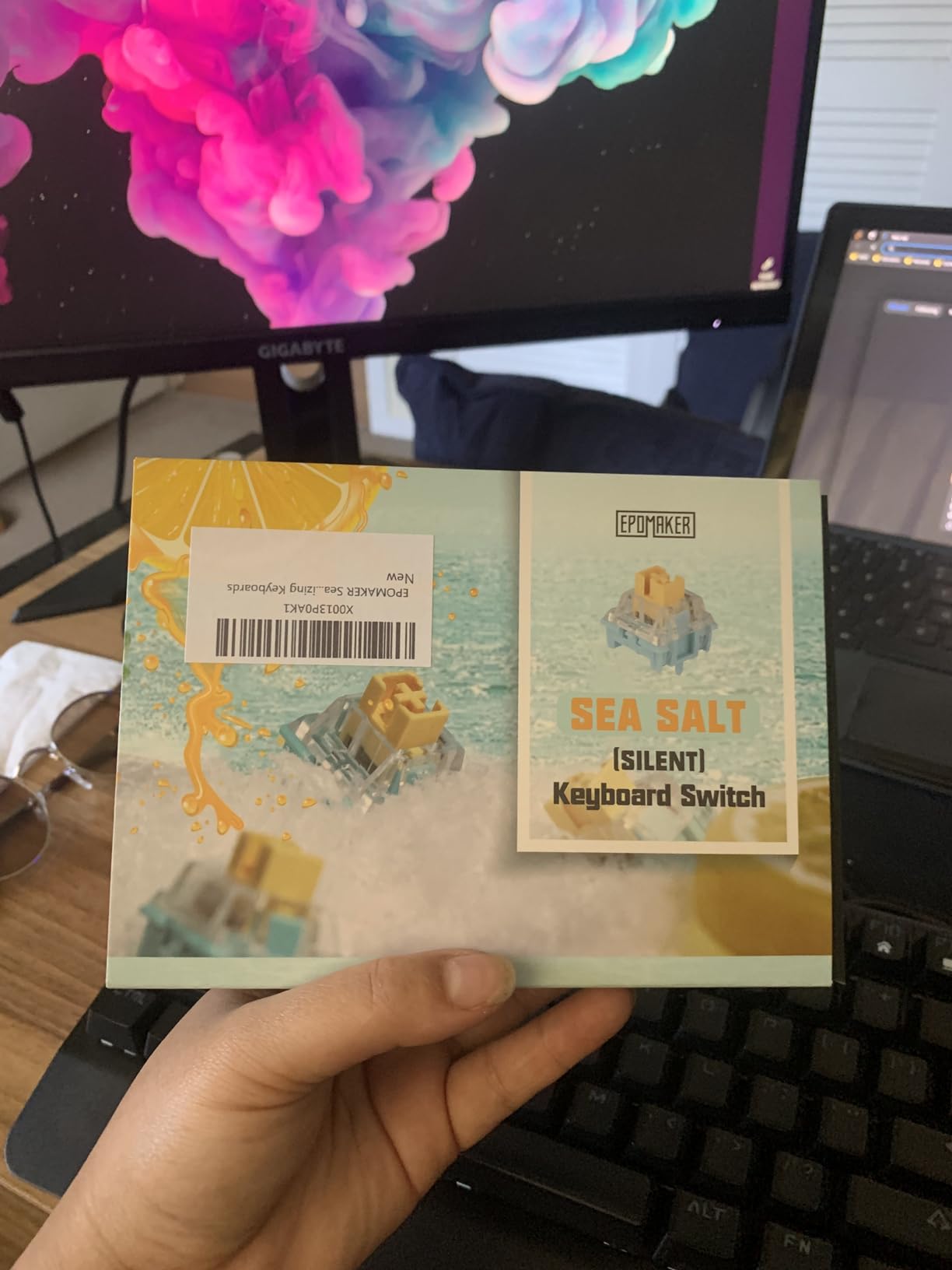 EPOMAKER Sea Salt Silent Mechanical Keyboard Switches Set, Pre-Lubed ...