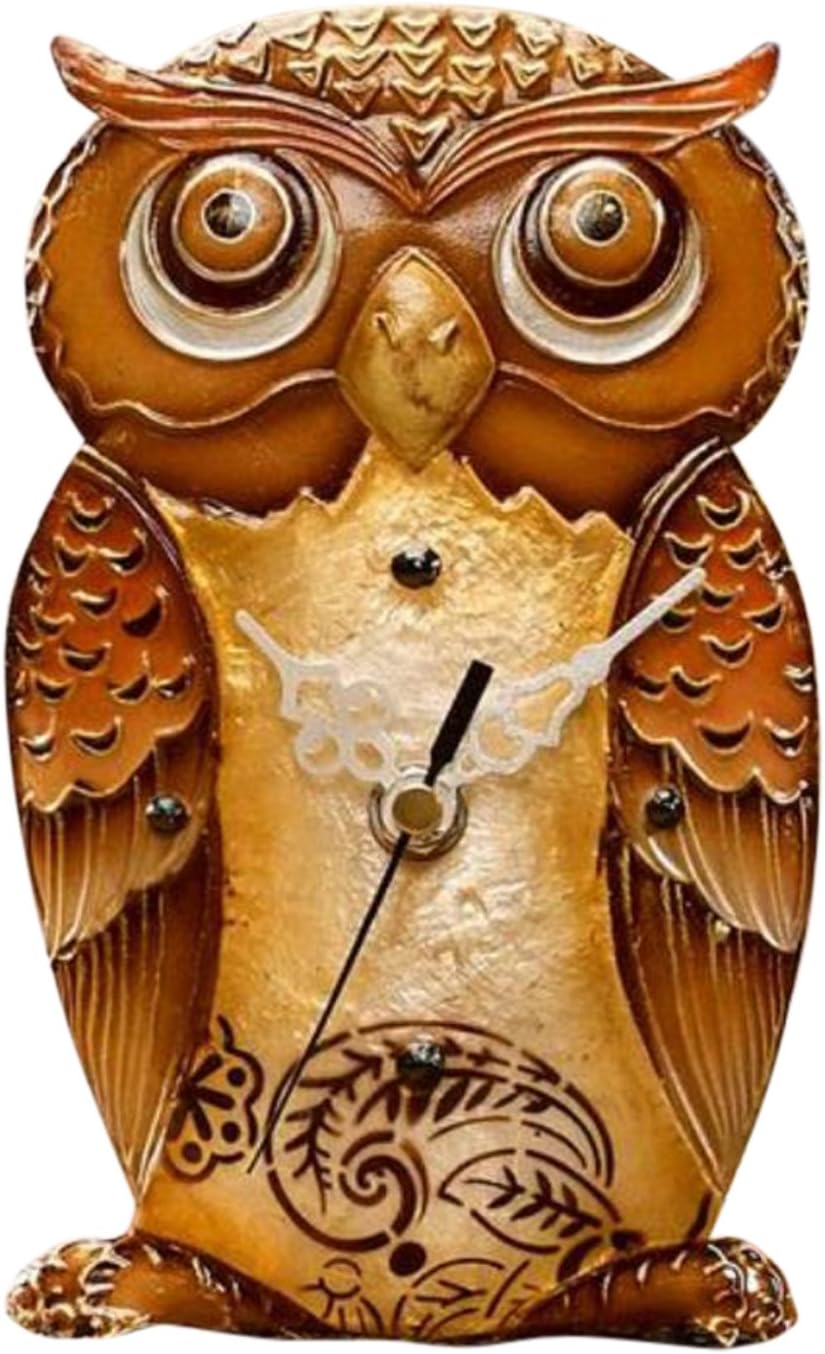 Amazon.com: Deco Flair Owl Desk Clock, Capiz Shell/Metal : Home & Kitchen