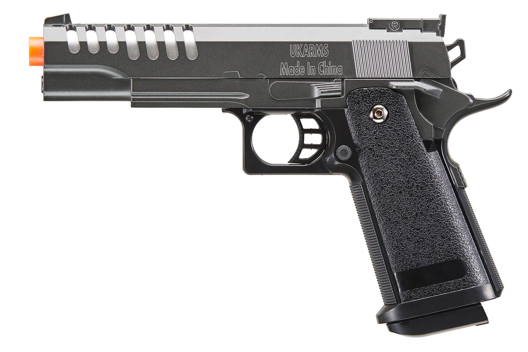 Amazon.com : 2011 Alloy Series Spring Airsoft Pistol w/Wavey Stippling ...