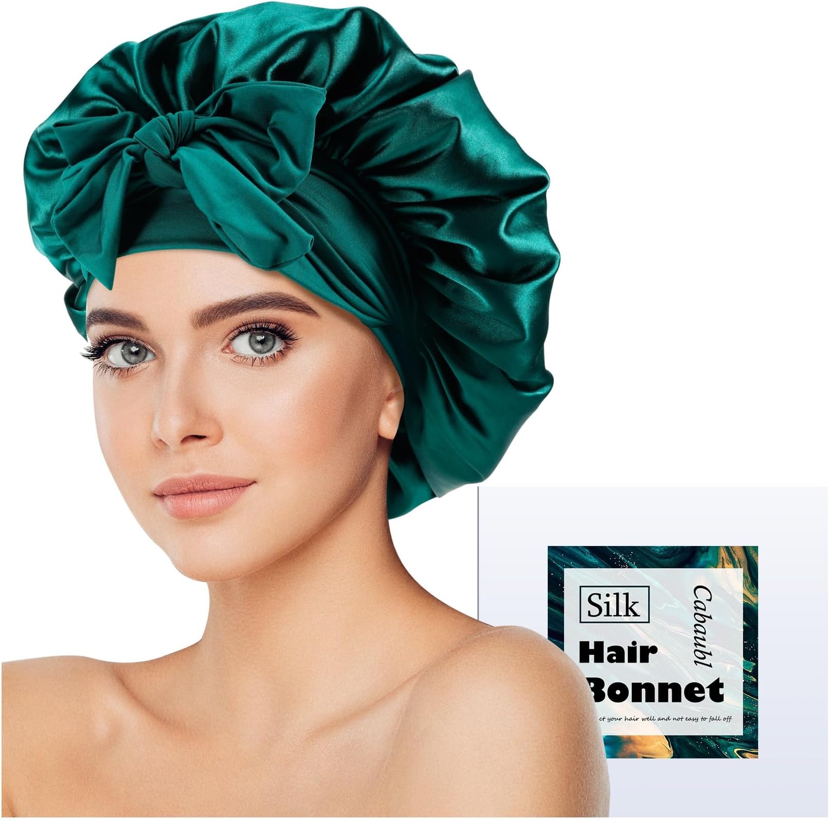 Amazon.com : Satin Bonnet Silk Bonnet Hair Bonnet for Sleeping Large ...
