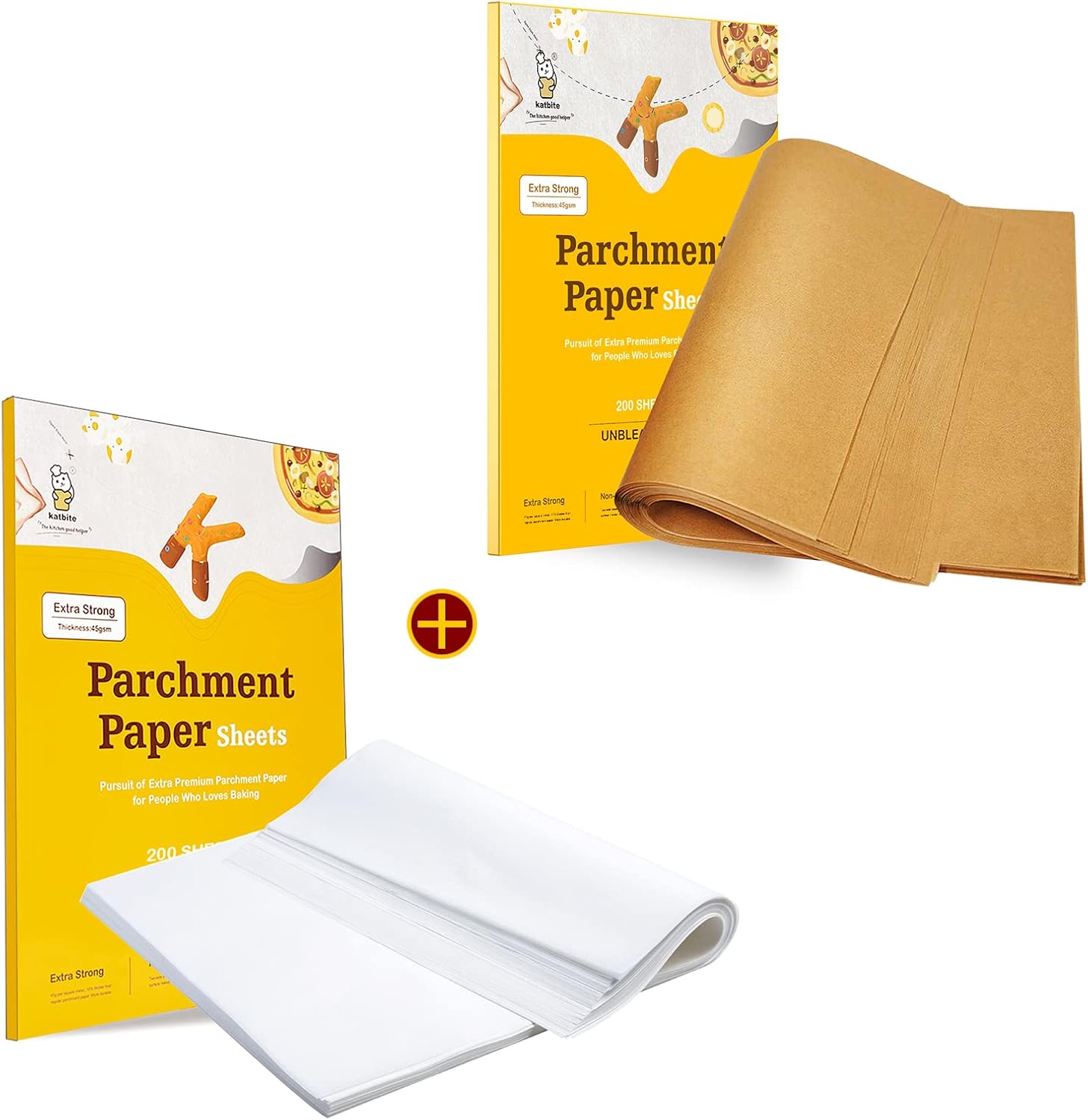 Amazon.com: Katbite Heavy Duty 12x16 Inch 200Pcs Parchment Paper in 2 ...