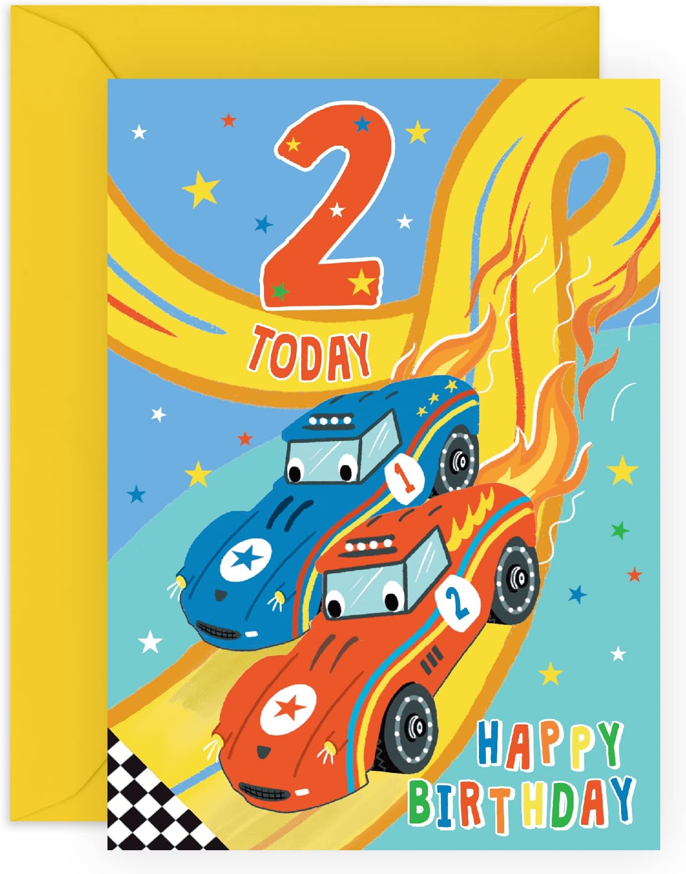 Amazon.com : CENTRAL 23 Happy 2nd Birthday Card For Boys Girls Kids ...