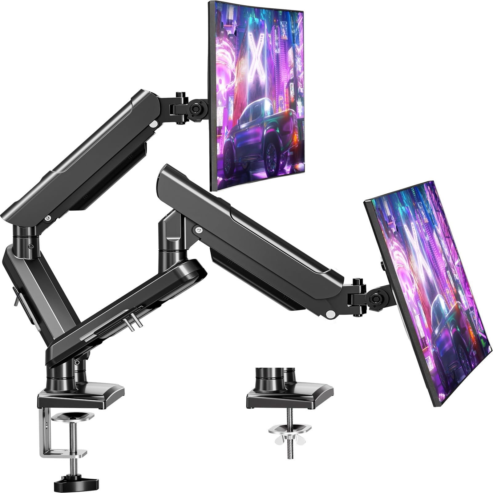 ELIVED Dual Monitor Arm Desk Mount for 13-32 inch Screen, Height ...
