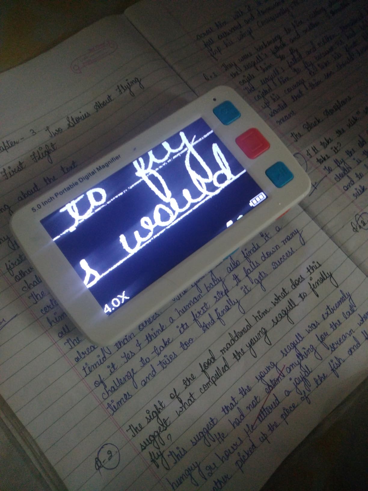 Eyoyo Portable Digital Magnifier Electronic Reading Aid 5.0 inch w ...