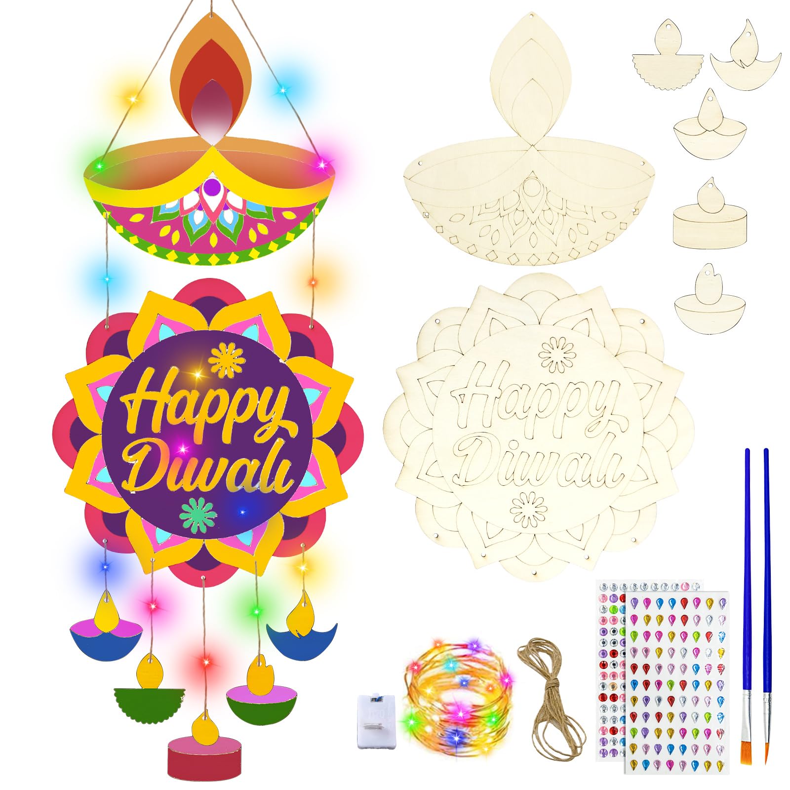 Amazon.com: Happy Diwali Door Hanger,Festival of Lights Party Favors ...