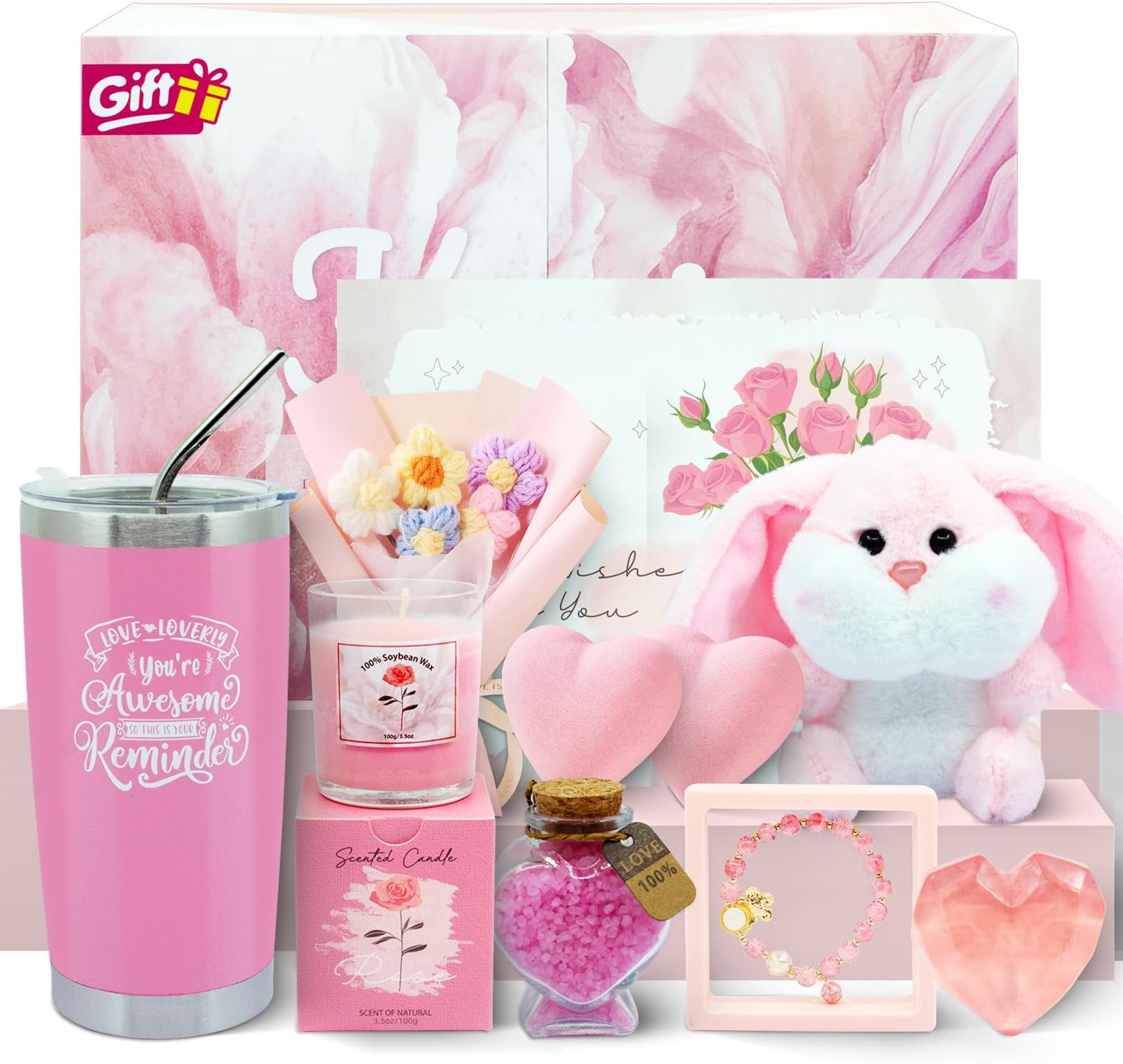 Amazon.com : Spa Gifts for Women (Bundle of 2) - Premium Self Care Spa ...