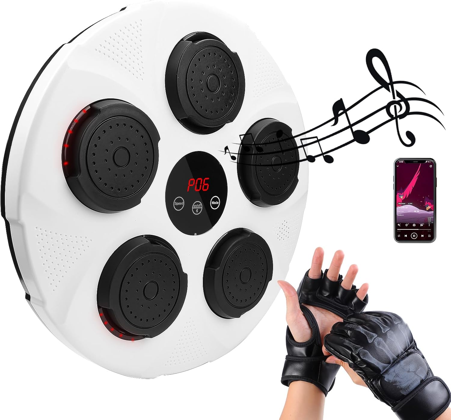 Amazon.com: LZ-Bingo Smart Music Boxing Machine with LED Wall Mounted ...