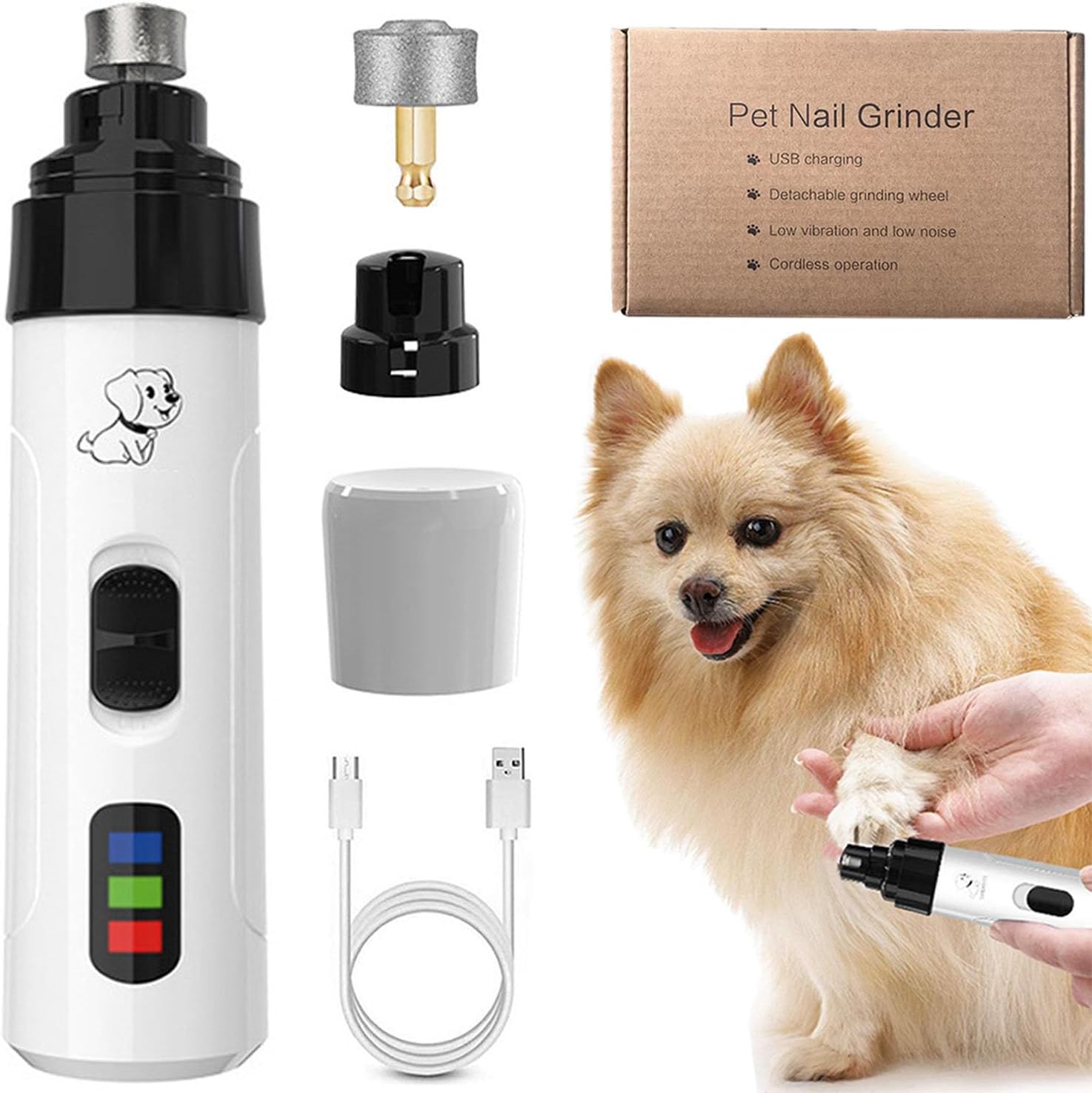 Amazon.com: 2025 New Electric Dog Nail Trimmers for Dog Nail Grinding ...