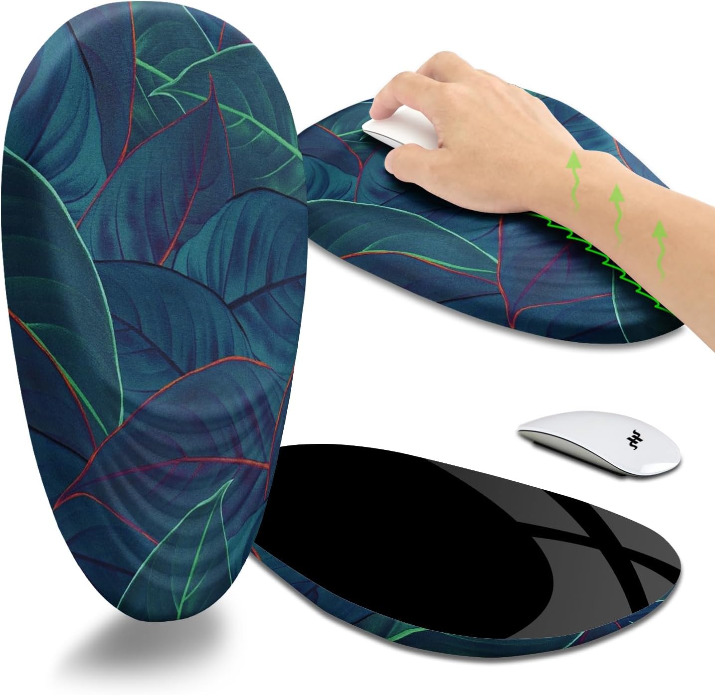 Amazon.com: Hokafenle Ergonomic Mouse Pad Wrist Support with Stepped ...