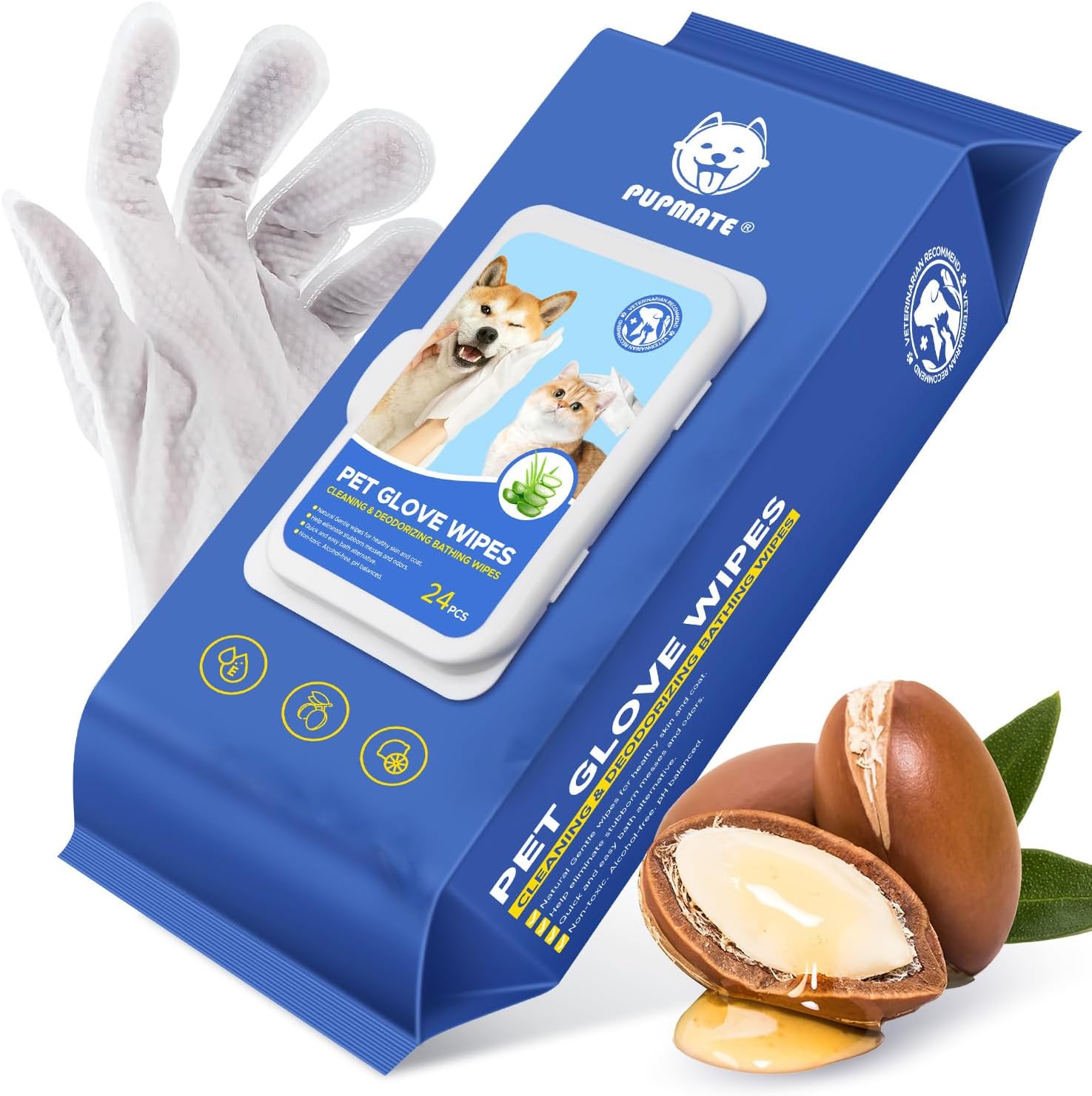 Amazon.com: Pet Glove Wipes for Dogs and Cats - Dog Washing Gloves, Cat ...
