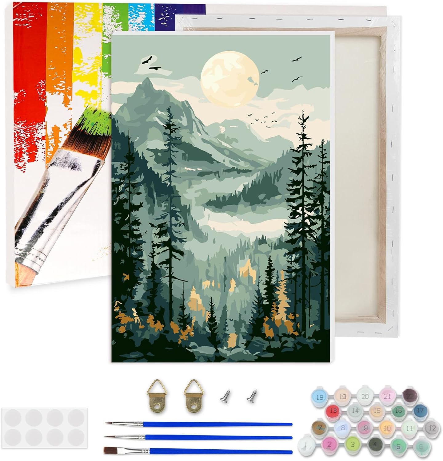 Amazon.com: Lxmsja Mountain Paint by Numbers Kit for Adults, Acrylic ...