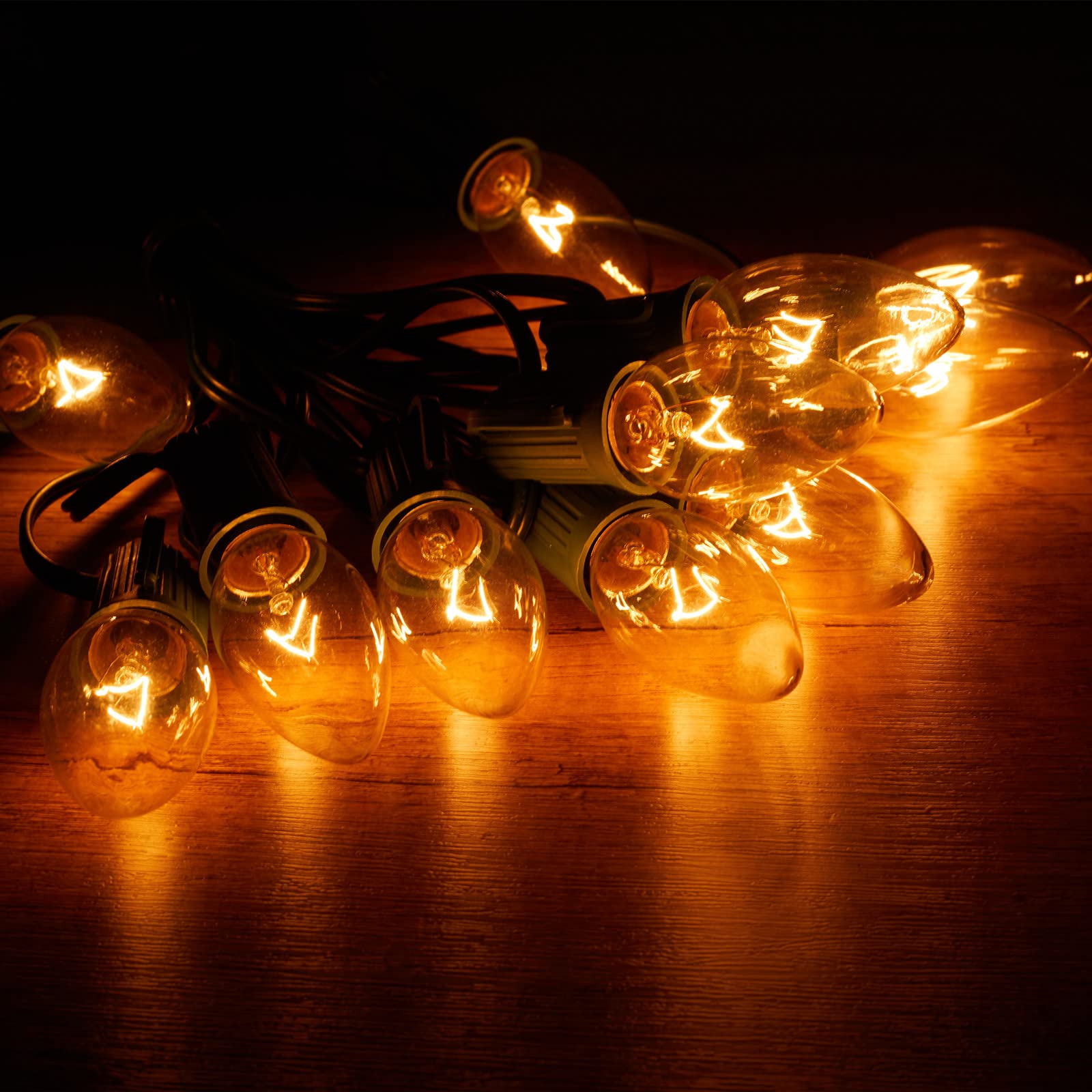 NIOSTA 25 Pack C9 Warm White Christmas Replacement Bulbs, Christmas C9 ...