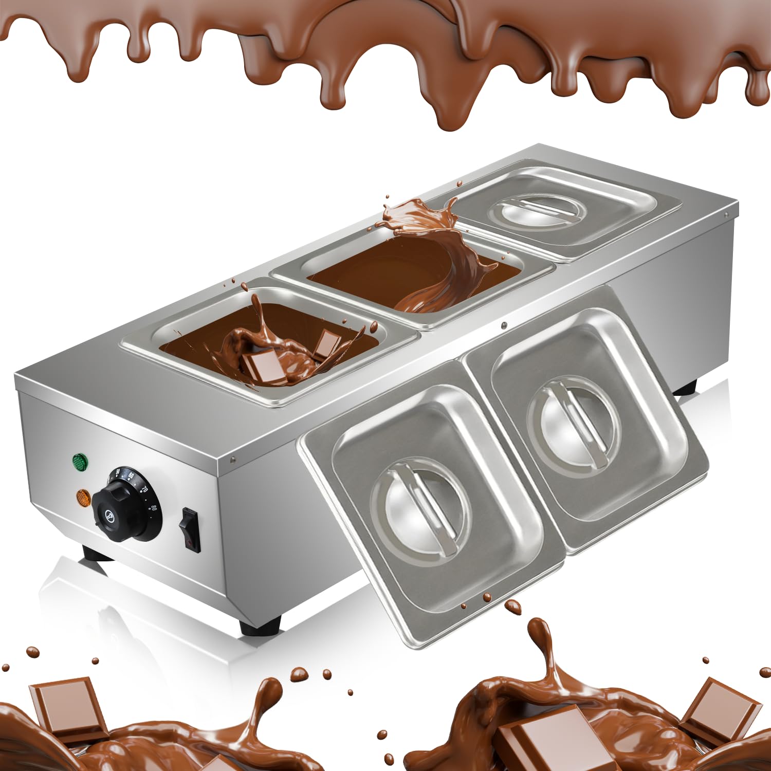 Amazon.com: Chocolate Tempering Machine, 3 Tanks Chocolate Melting Pot ...